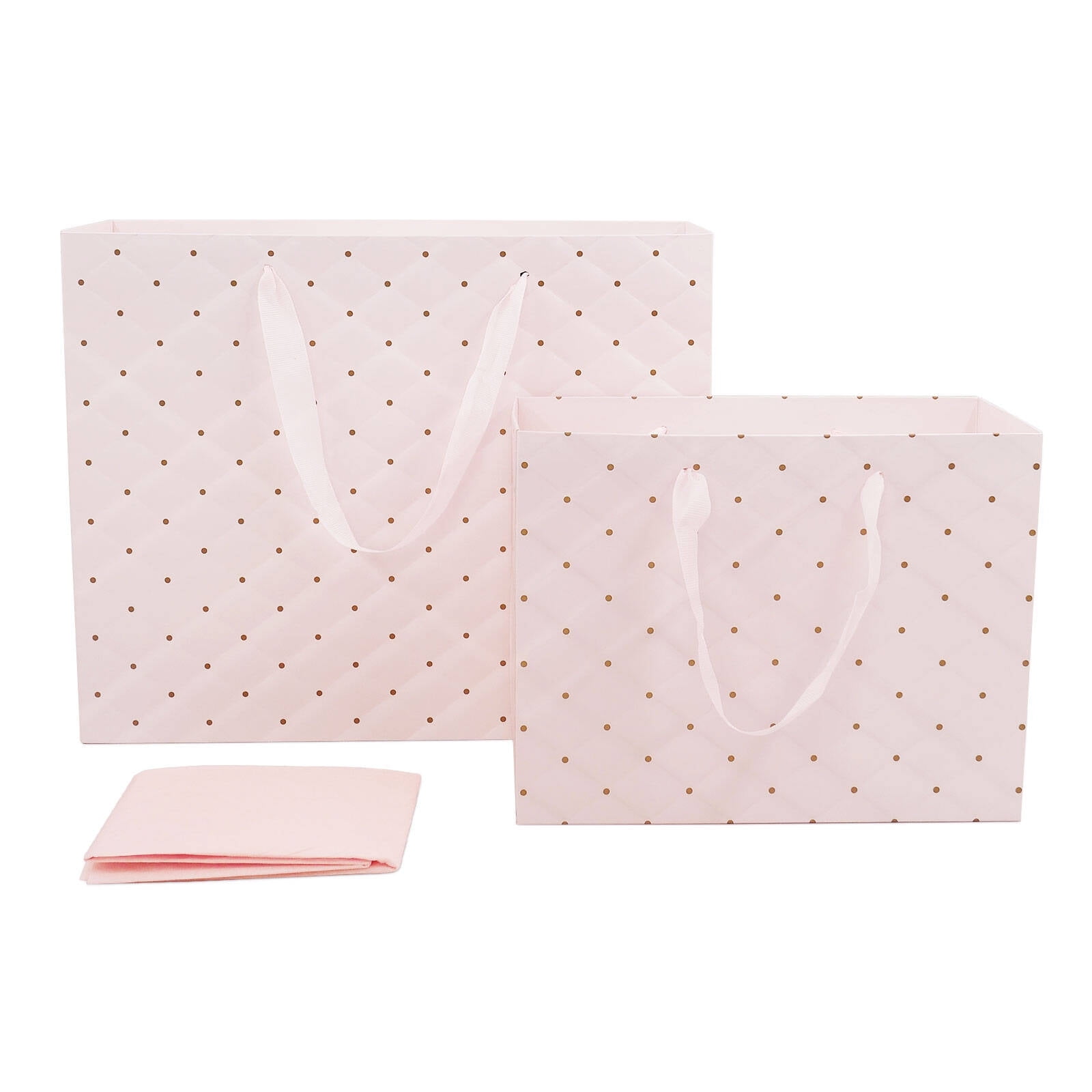 Pink Gift Bags with Handles and Tissue Paper, 13'' Large and 9'' Medium ...