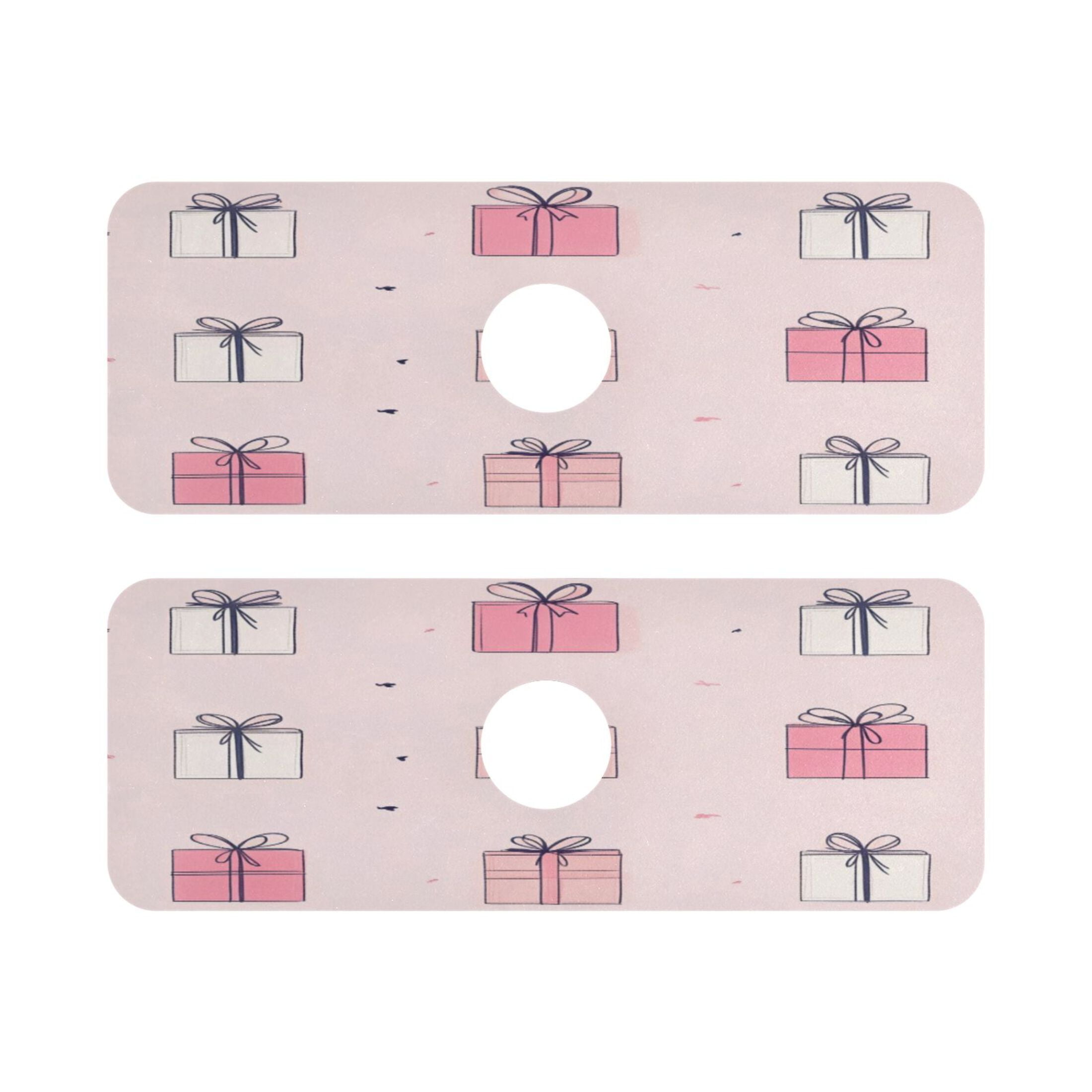 Pink Gift Boxes Pattern Quick Dry Silicone Algae Faucet Pad 14.7x5.4in ...