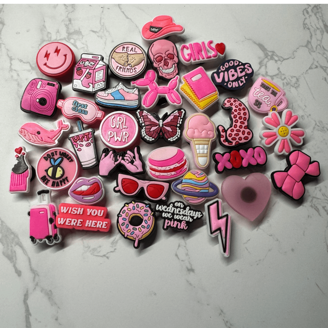 Pink Girl Boss Aesthetic shoe charms, clog charms, - Walmart.com