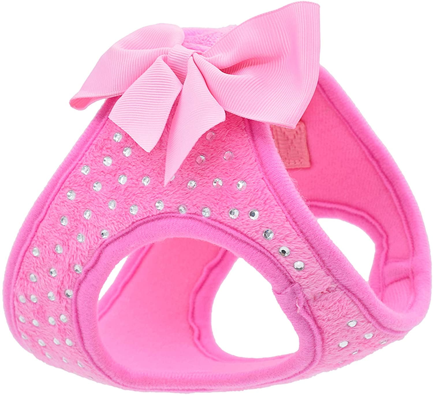 Pink Girl Dog Harness Small Cute Puppy Harness with Bow, Bust 16.53 ...