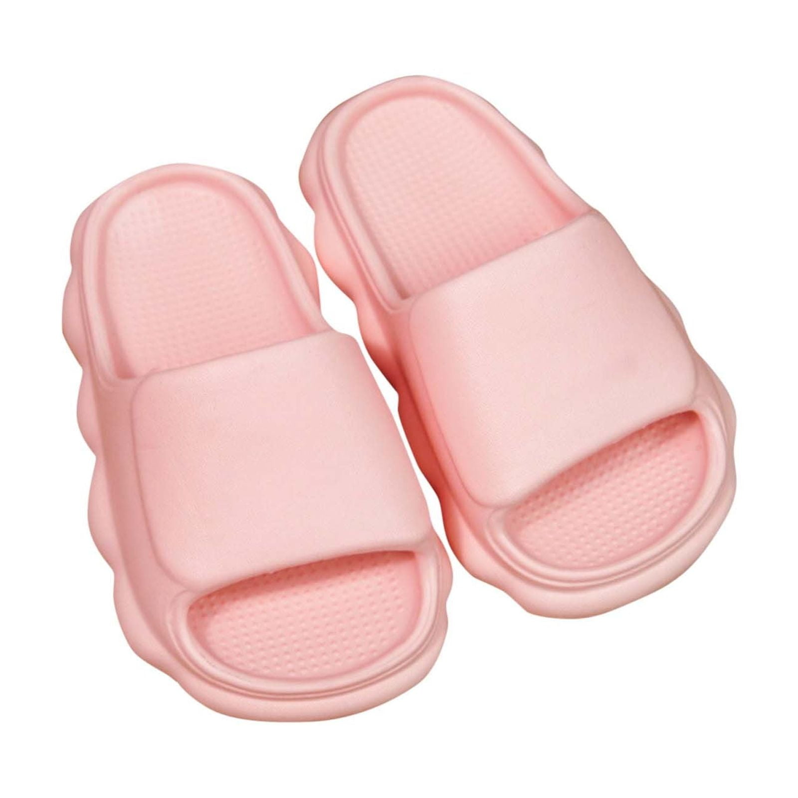 Pink Girls Utility Slippers With Solid Color Detail Soft Sole Anti-Slip ...