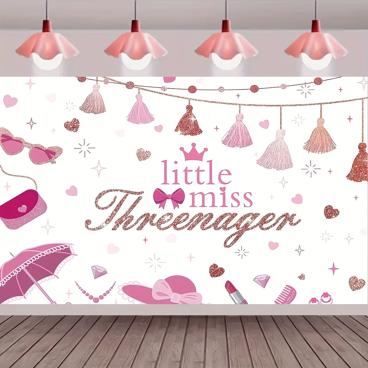 Pink Glamour Makeup Spa Birthday Backdrop Cosmetics Beauty 3rd Birthday ...