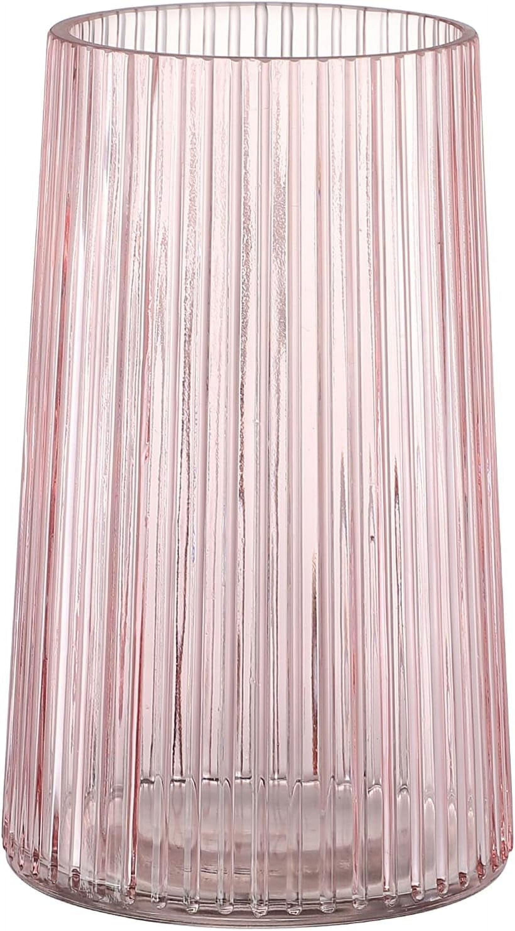 Pink Glass Vase for Flower, Flower Vase for Bouquet, Modern Glass Vases ...