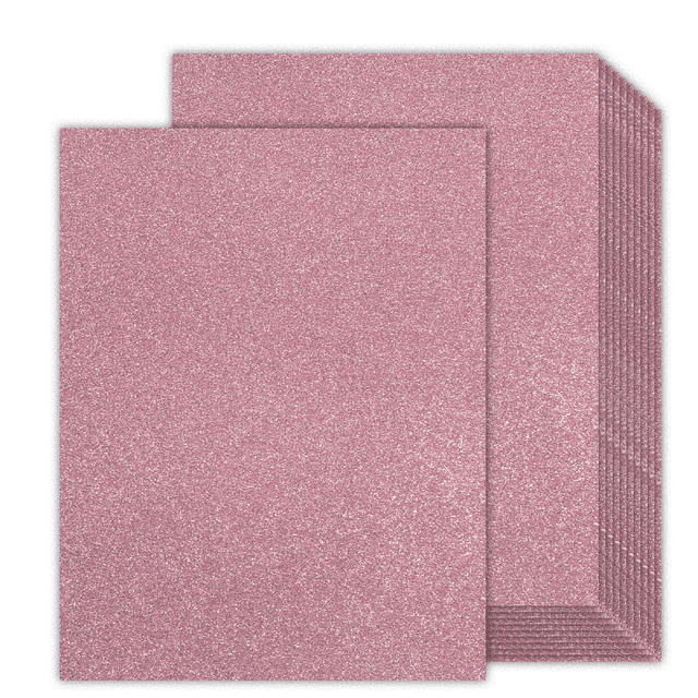 Pink Glitter Cardstock 8.5x11 Double-Sided 24 Sheets, Goefun Pink No ...