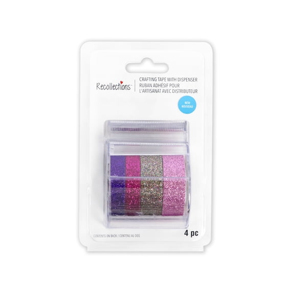Pink Glitter Crafting Tape & Dispenser Set by Recollections - Walmart.com