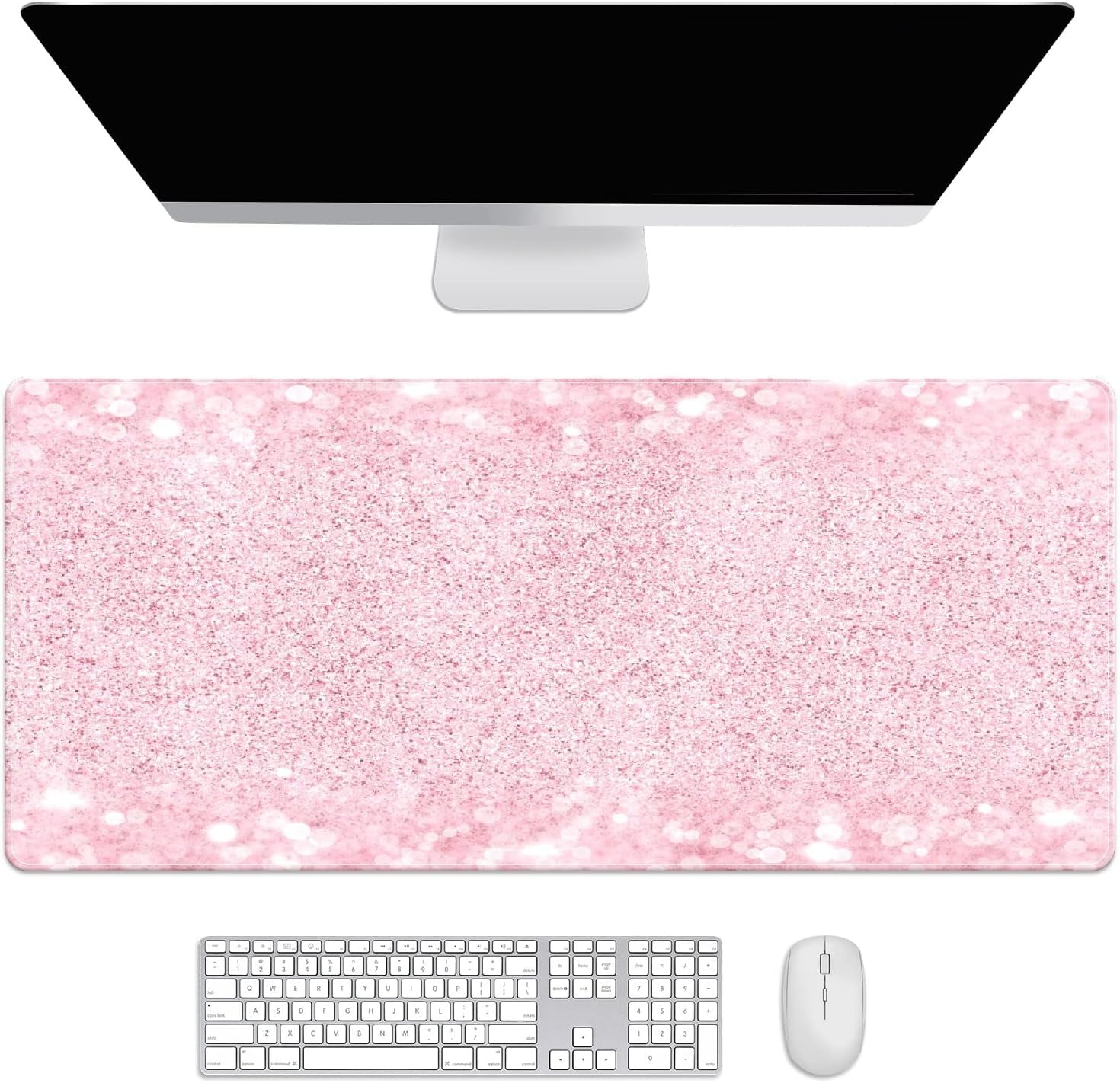 Pink Glitter Desk Mat, Desk Accessory, Cute Workspace, Trendy Workspace ...