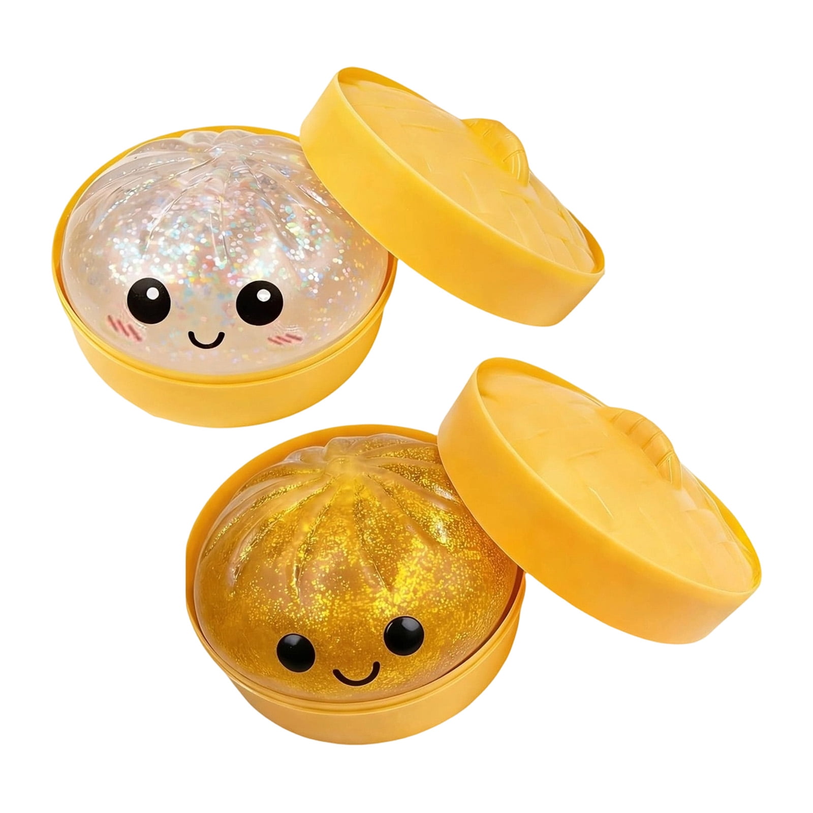 Pink Glitter Dumpling Squishy - Artisan Crafted Decompression Ball for ...