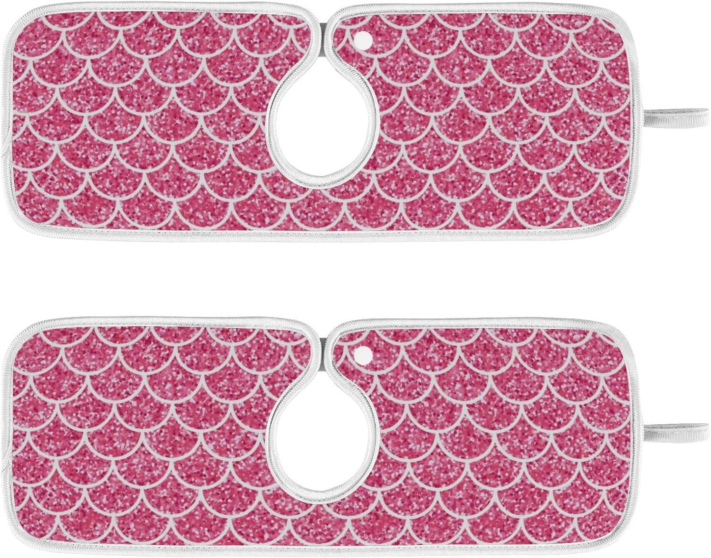 Pink Glitter Texture Sink Splash Guard for Faucet 2 Packs Faucet ...