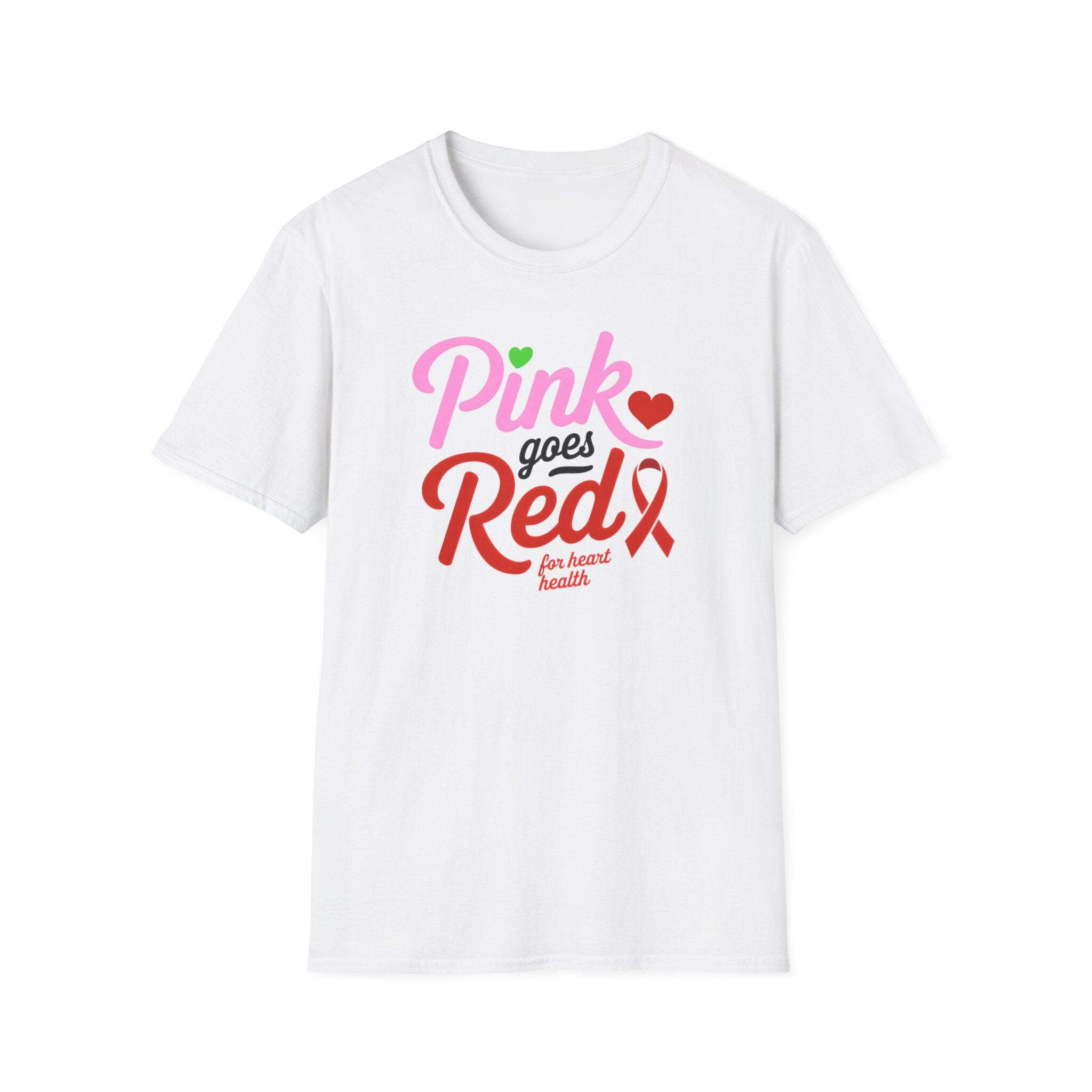 Pink Goes Red for Heart Health Shirt Sorority-Inspired T-Shirt Heart ...