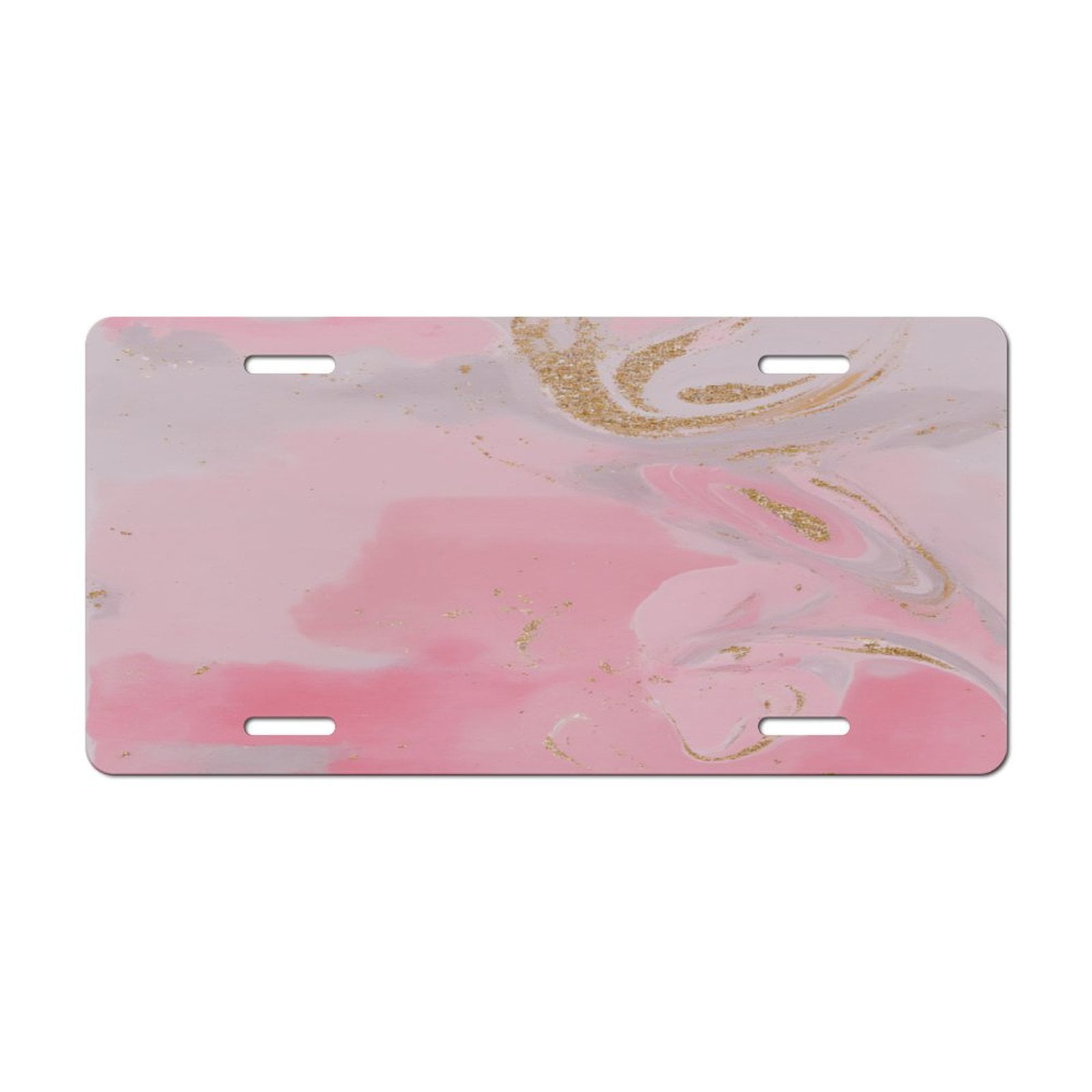 Pink And Gold Marble Texture Car Decorative Front License Plate,Vanity ...