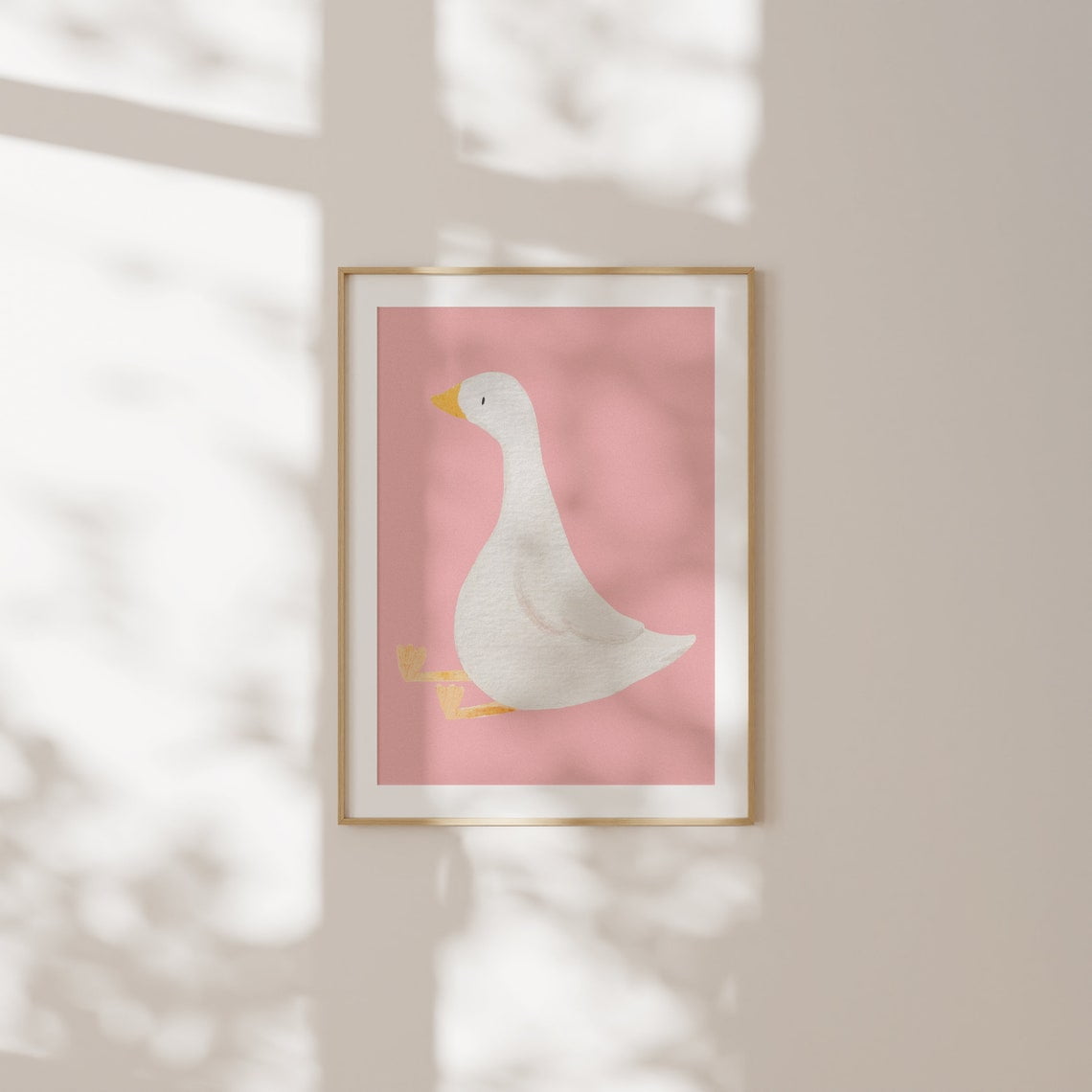 Pink Goose Abstract Painting, Trendy Decor, Art Print S, Nursery Decor ...