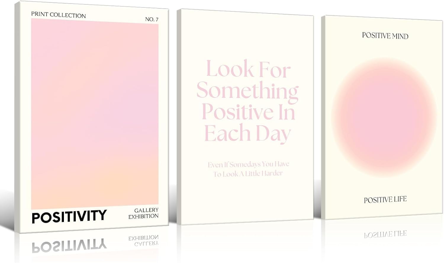 Pink Gradient Aura Angel Numbers Poster for Room Aesthetic 3 Piece ...