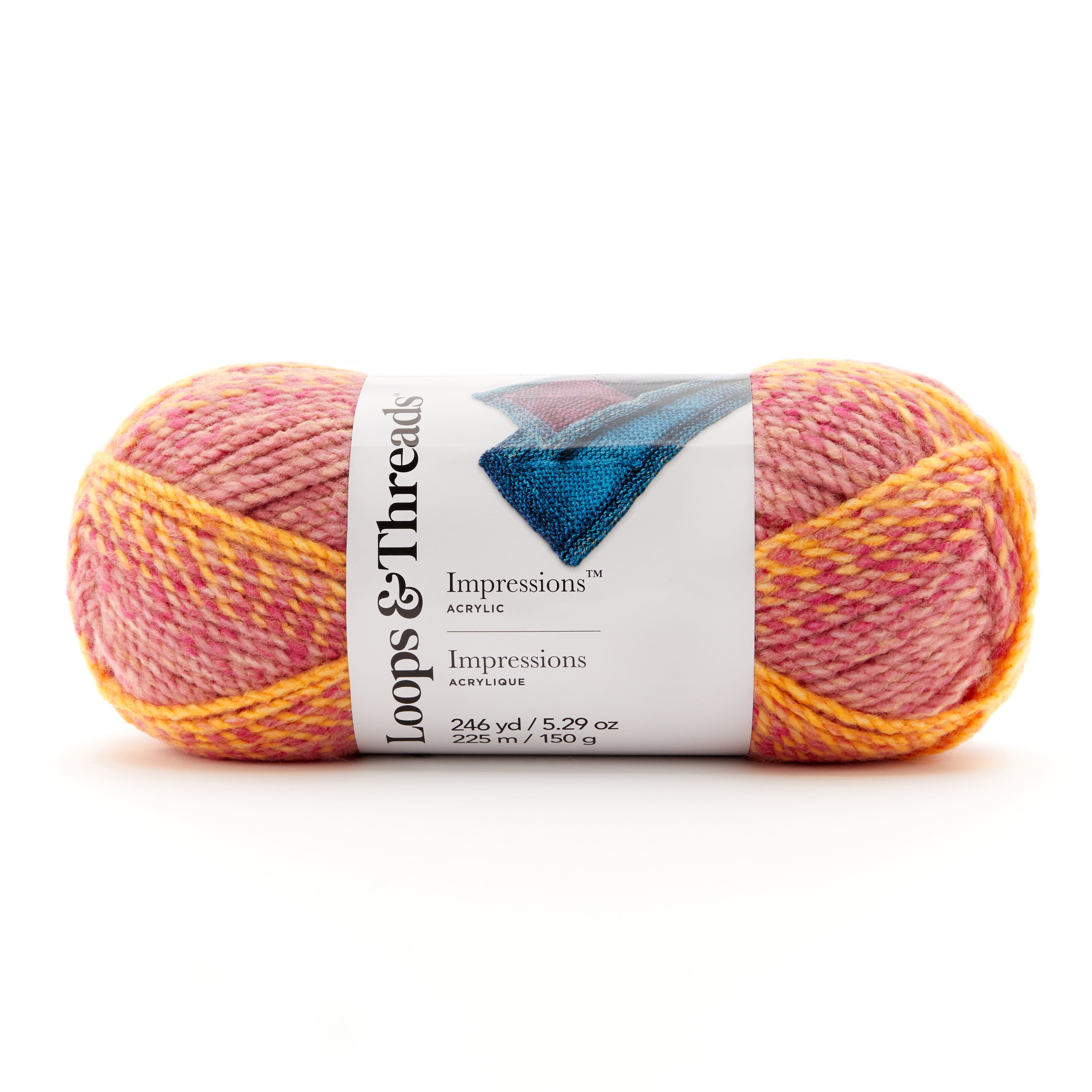 Pink Grapefruit Impressions Yarn by Loops & Threads – Bulky Weight Yarn ...