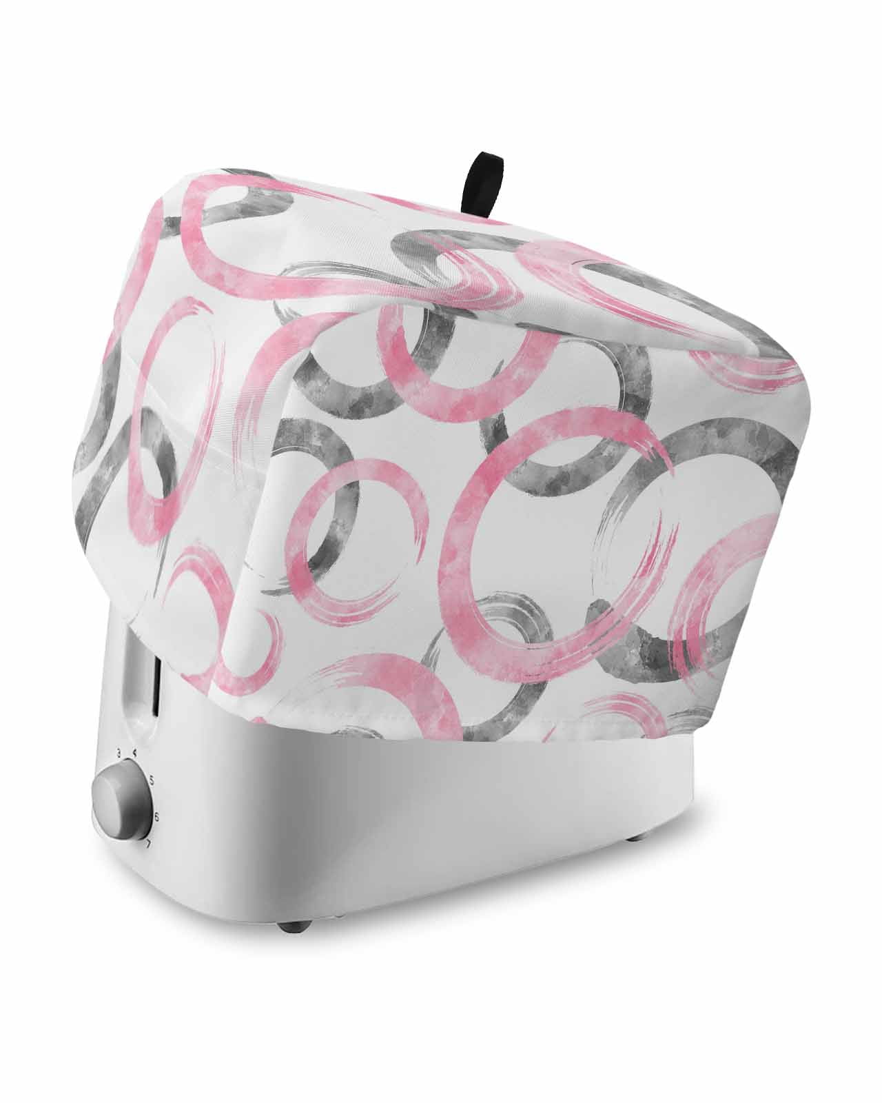 Pink Grey Toaster Cover 4 Slice, Geometric Circle Modern Abstract ...
