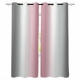 Pink Grey White Blackout Curtains 45 Inches Long, Farmhouse Ombre Color ...
