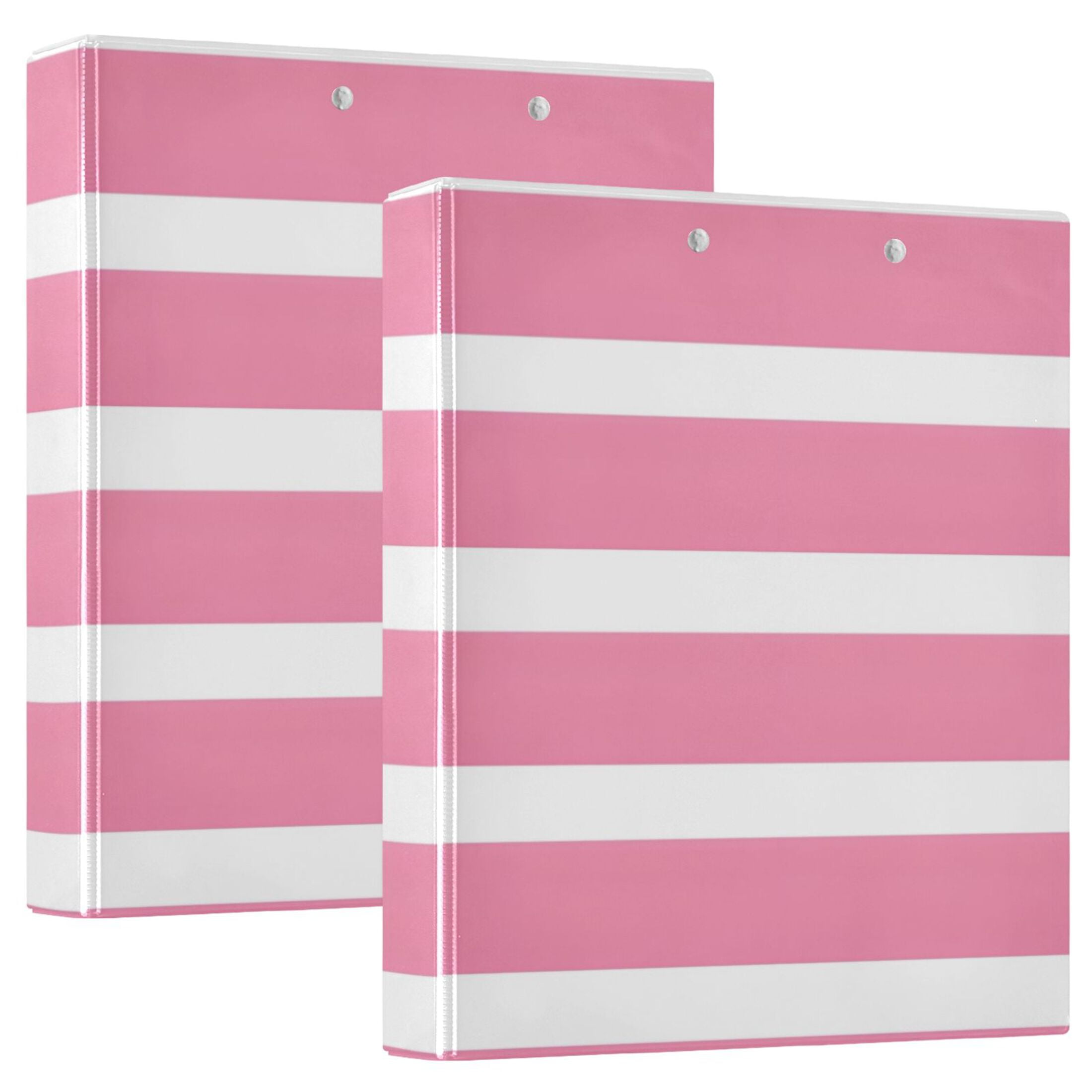 Pink Grids 3 Ring Binders 1.5 inch Hardcover File Folders with Interior ...