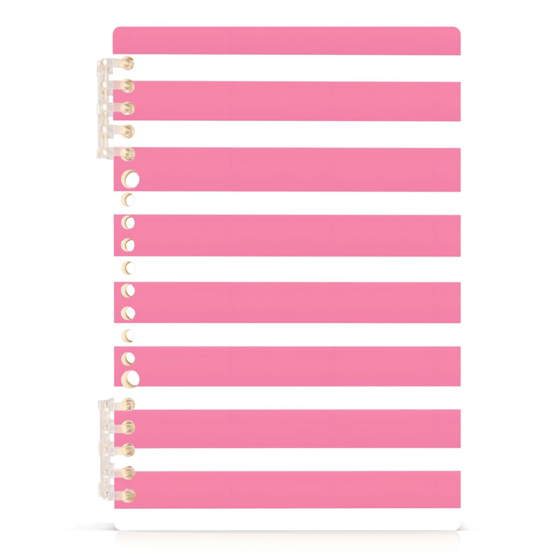 Pink Grids Ring Binder Notebook Journey Note Diary College Ruled Spiral ...