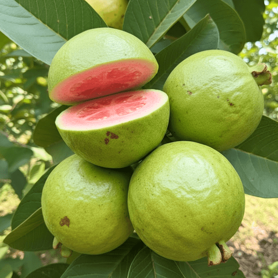 Pink Guava Tree Live Plant, Well Rooted for Planting, Pink Edible Fruit ...