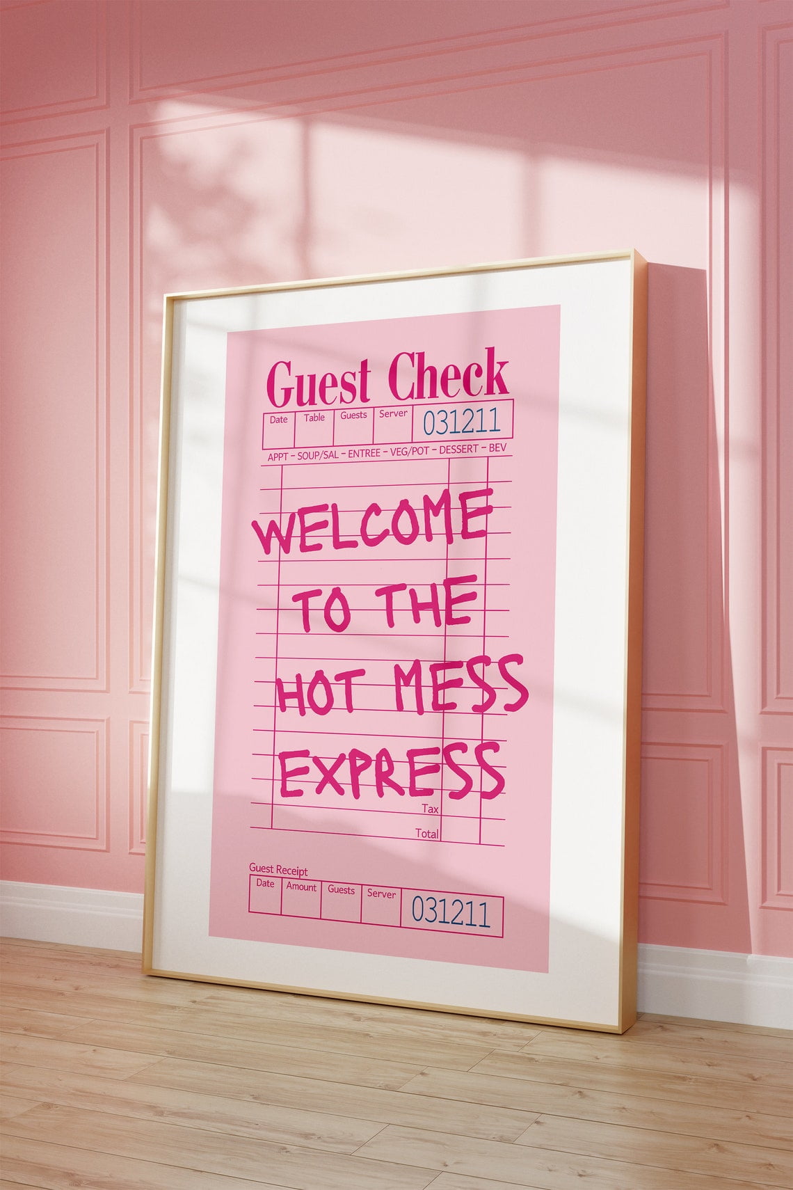 Pink Guest Check Dorm Decor Decor Preppy Aesthetic Welcome To The Hot ...