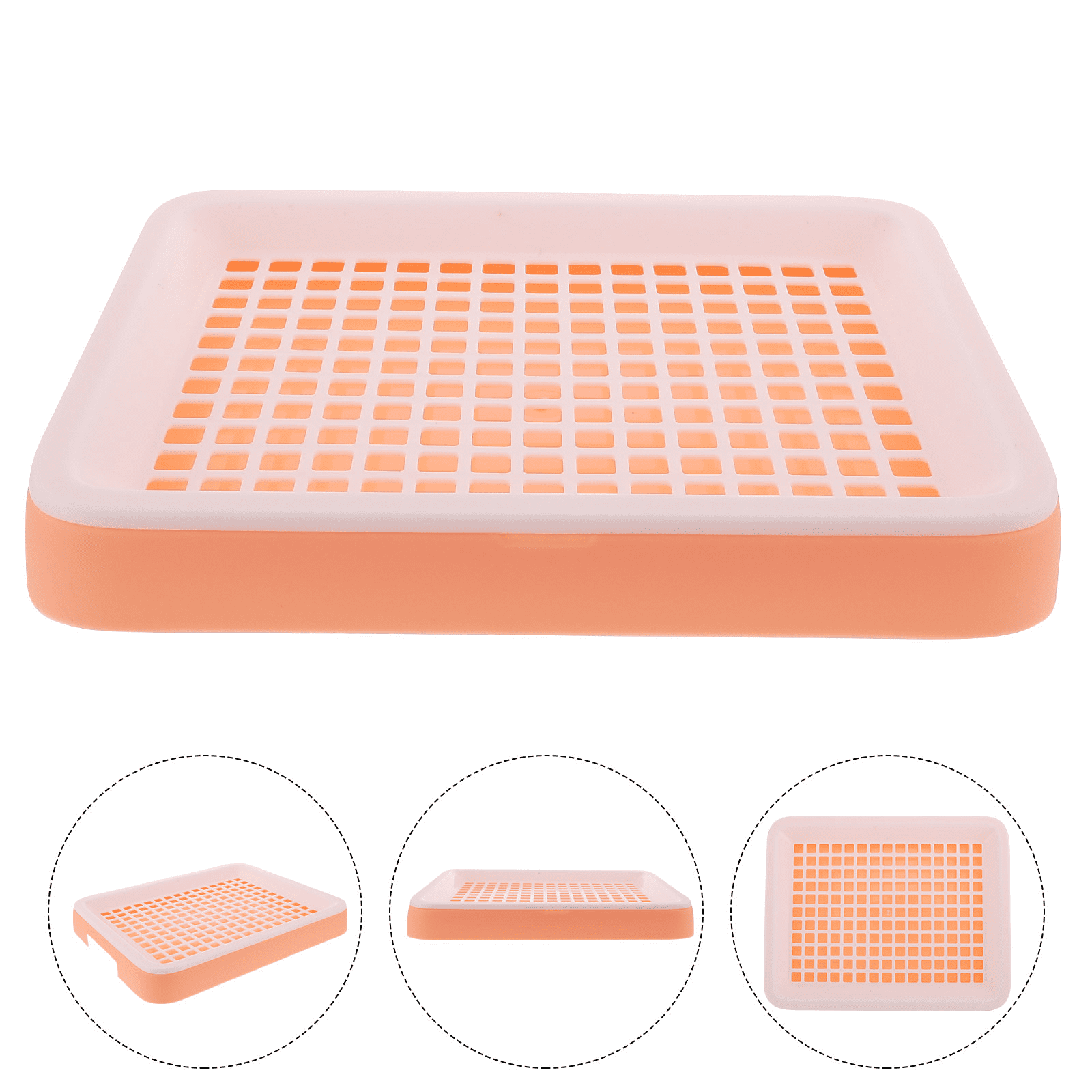 Pink Guinea Pig Litter Tray Pan Bunny Bedding Corner Litter Box Grate ...