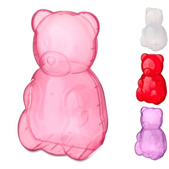 Pink Gummy Bear Container Bear Shaped Plastic Container Perfect ...