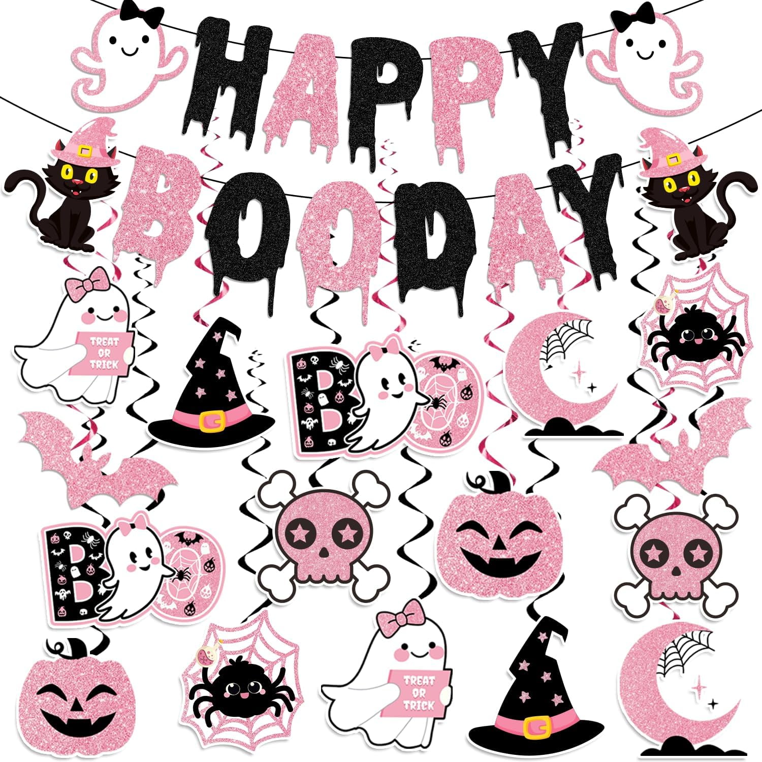 Pink Halloween Party Decorations, Halloween Birthday Party Decorations ...