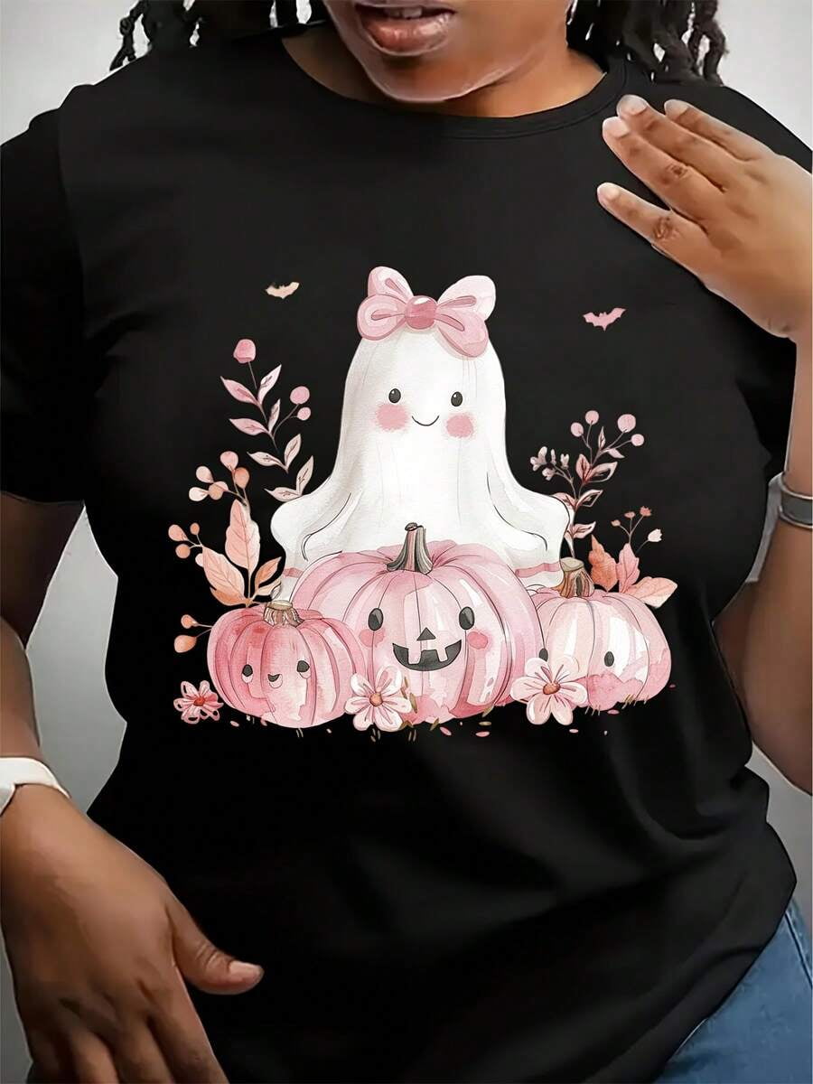 Pink Halloween , Spooky Ghost, Autumn Sublimation Design, Fall ...
