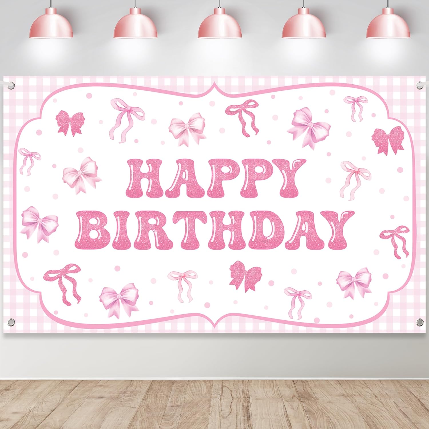 Pink Happy Beautiful Birthday Banner Happy Birthday Banner For Birthday ...