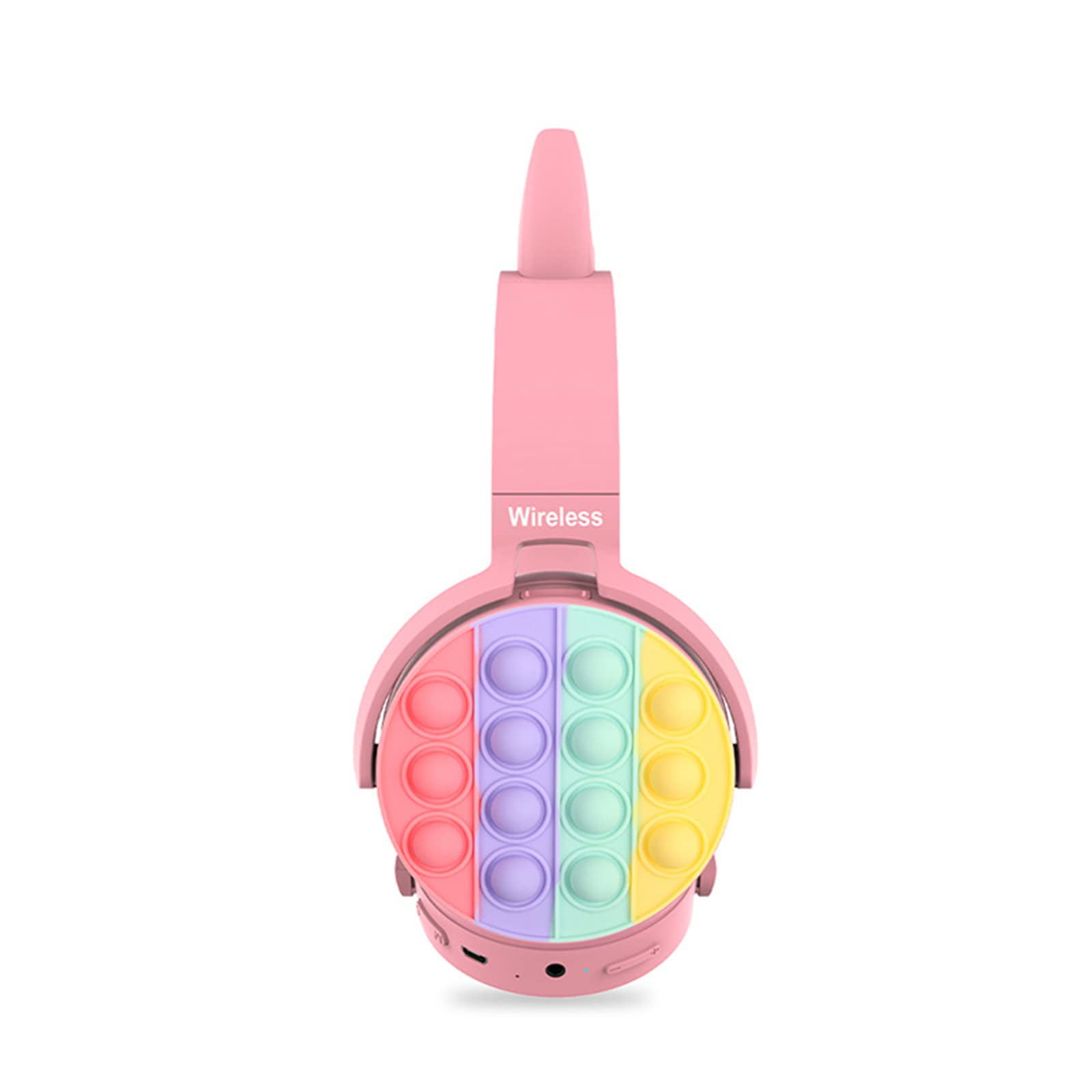 Pink Headphones,Cute, Fidget Headphones Kids Toy Headset, Wireless ...