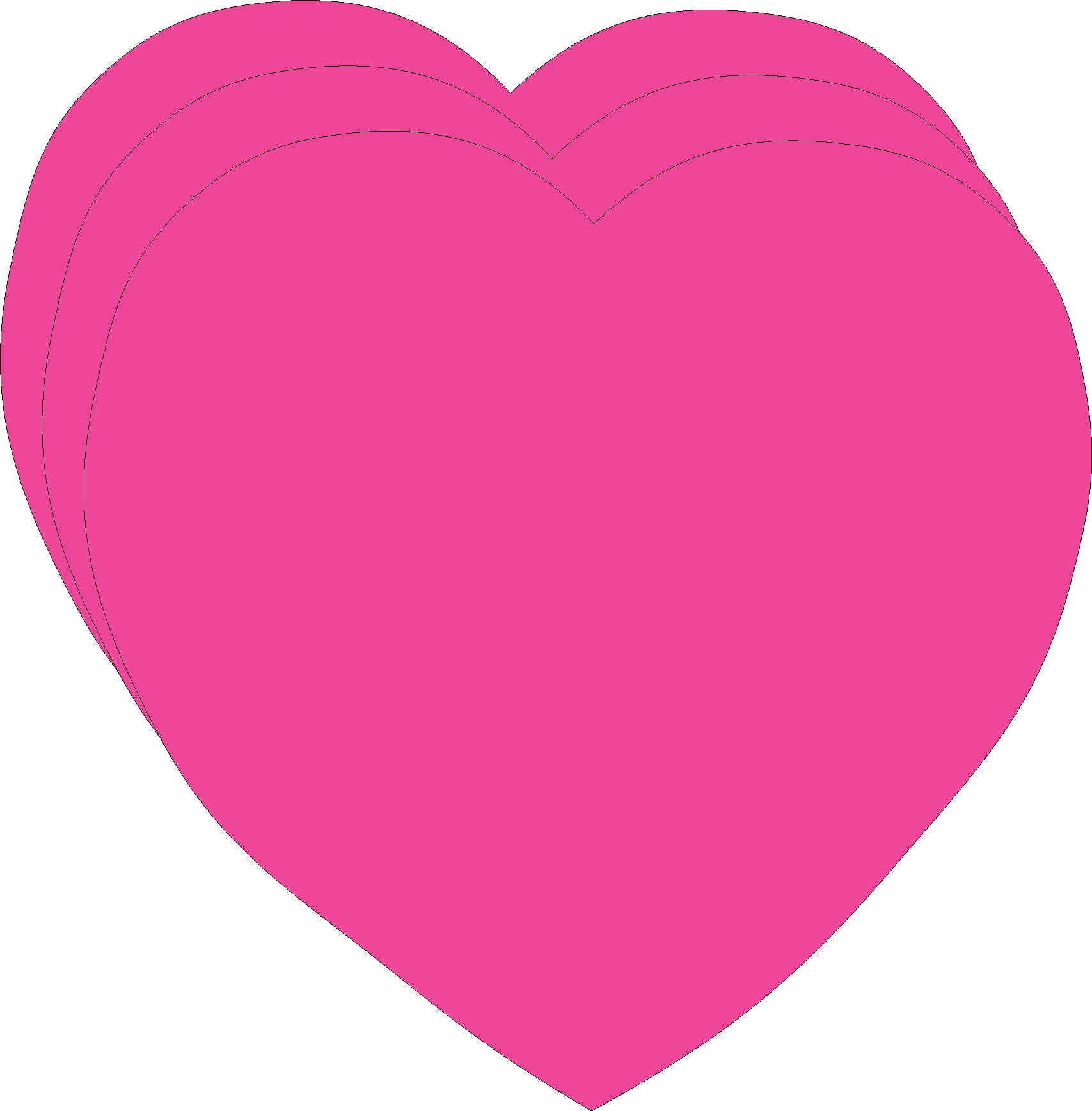SHAPES ETC. Pink Heart Bright Neon Single Color Large Cut-Outs- 5.5" x ...