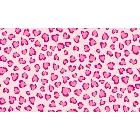 Pink Heart Cheetah Print Birthday Party Edible Image Cake Topper For ...