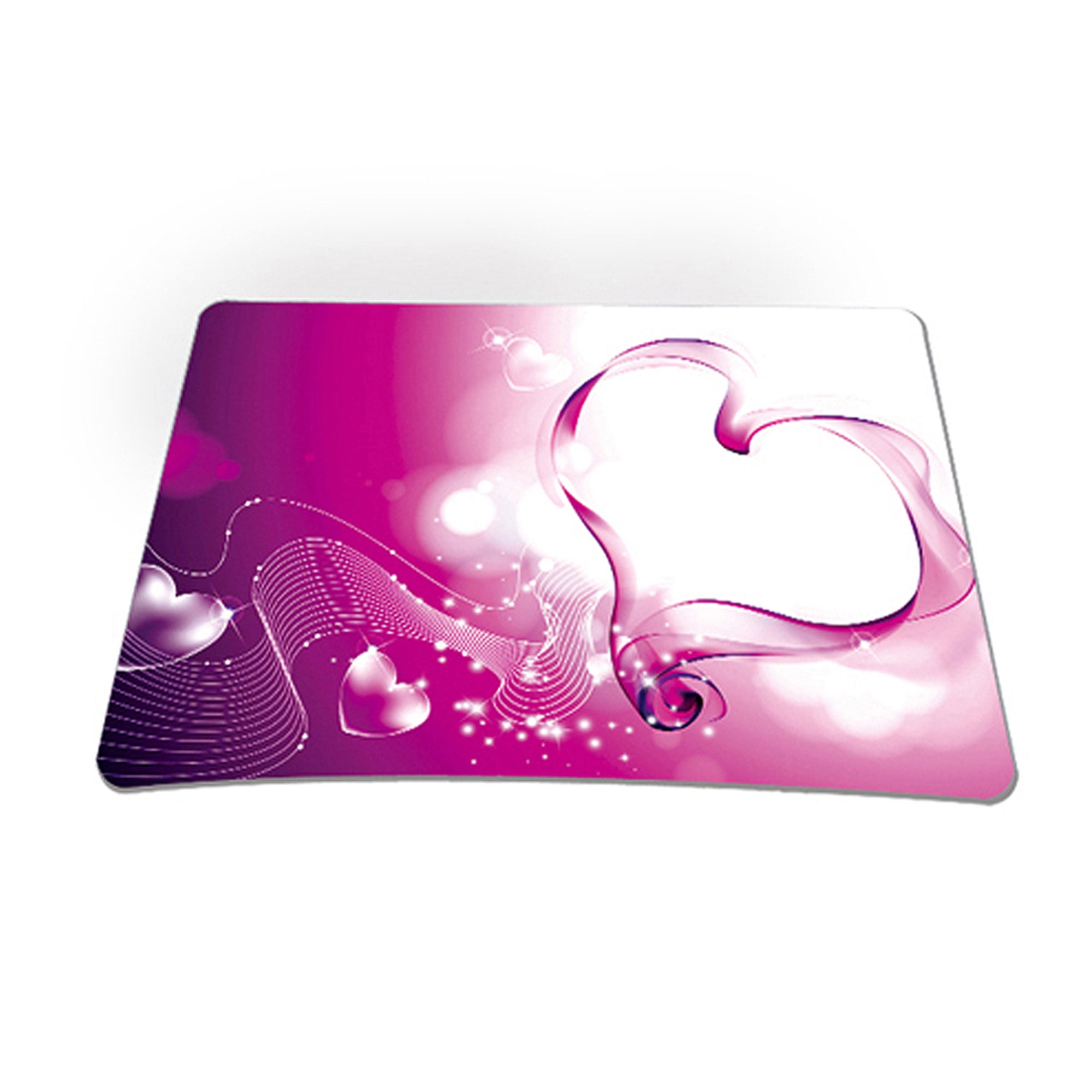 Pink Heart Colored 1 X Standard 7 x 9 Rectangle Non - Slip Rubber Mouse ...