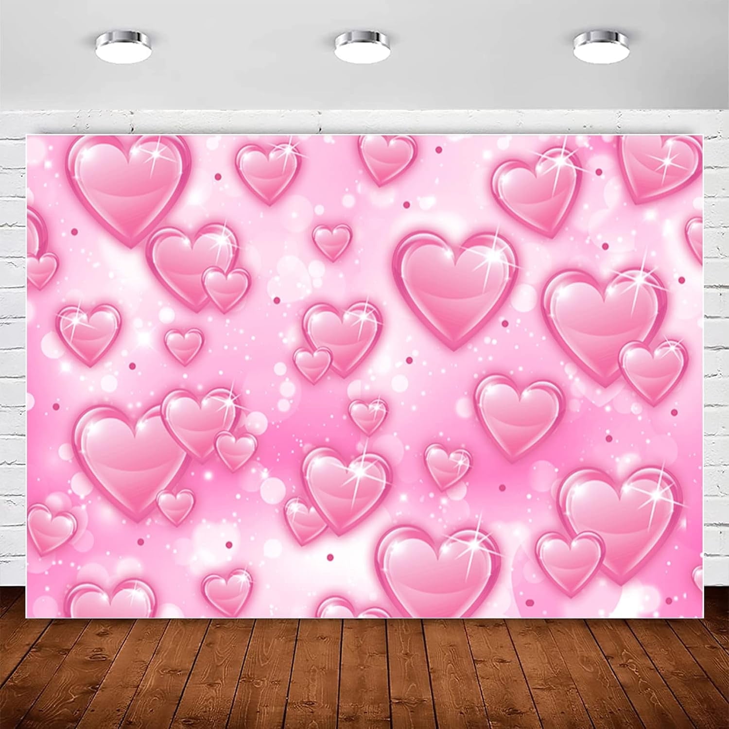 Pink Heart Early 2000s Backdrop Y2K Party Decorations,90s Old School ...