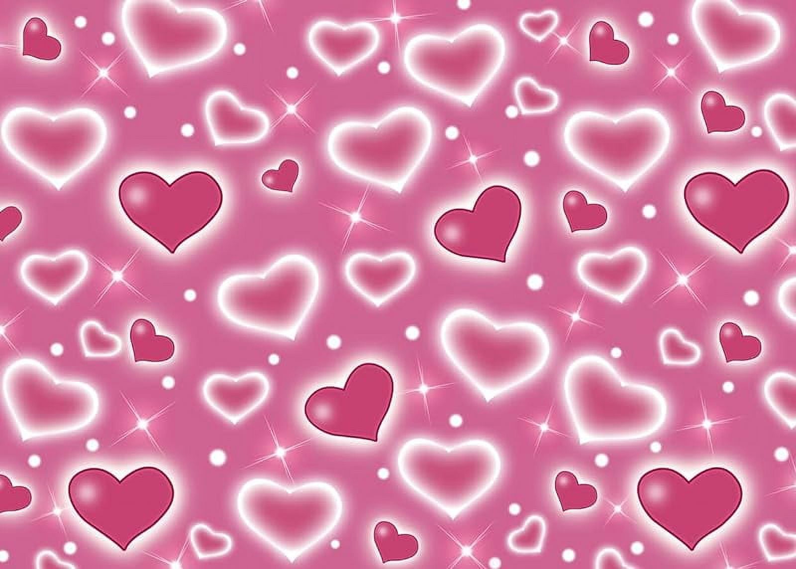 Pink Heart Romantic Backdrop 90's Backdrops for Photo Shoot Birthday ...