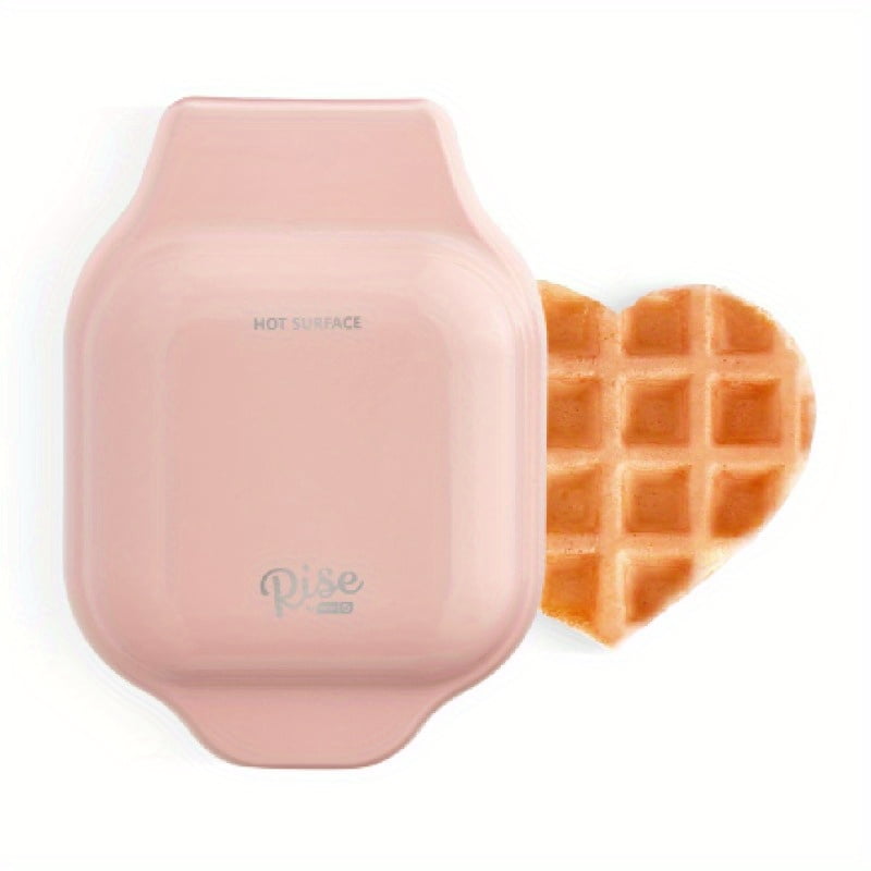 Pink Heart-Shaped Mini Waffle Maker, 4-Inch Non-Stick Plates. Makes ...