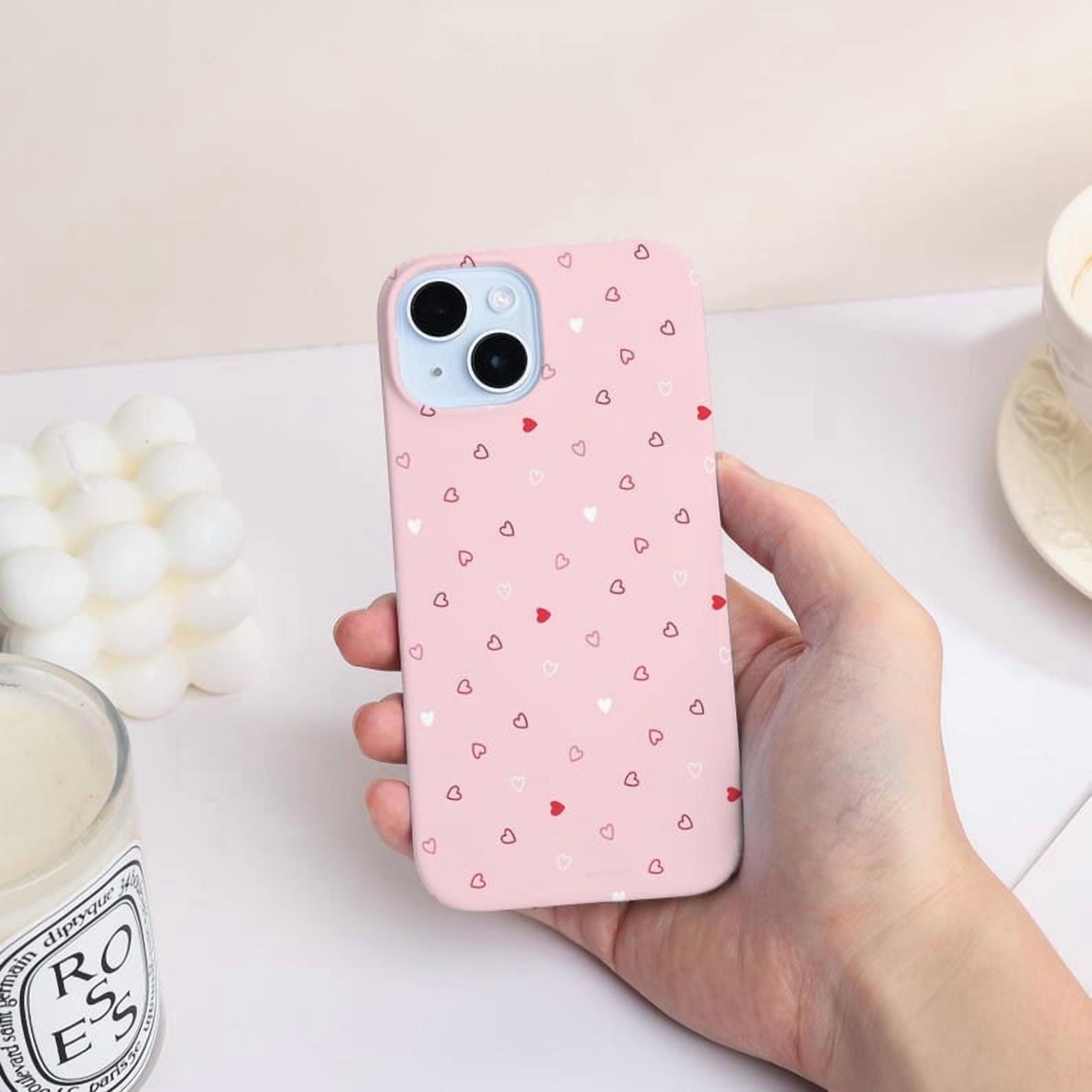 Pink Heart Tough Phone Case, Protective Matte Cover with Durable ...