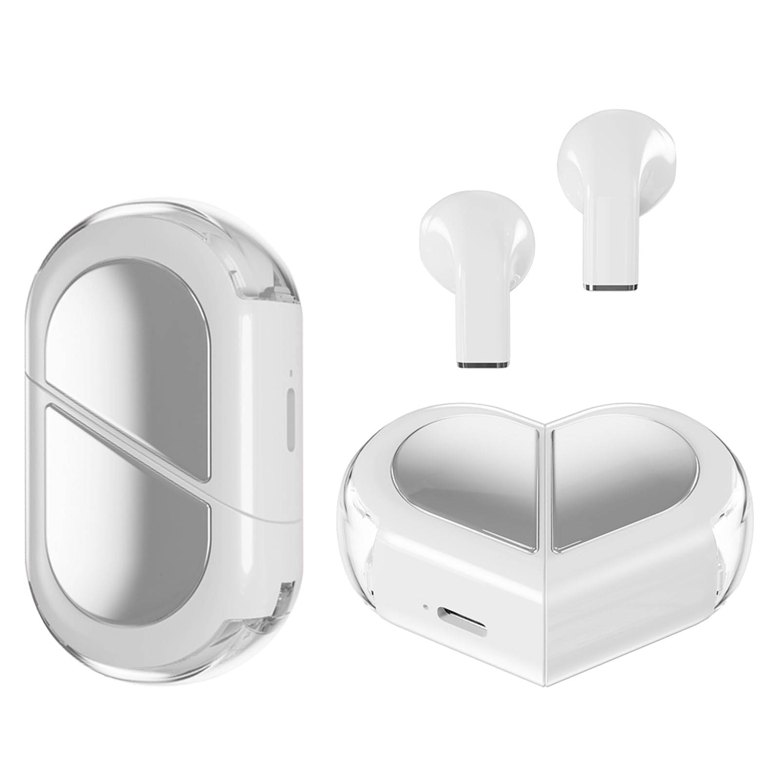 Pink Heart Wireless Earbuds for Girls Kids, Cute Small Mini Tiny ...
