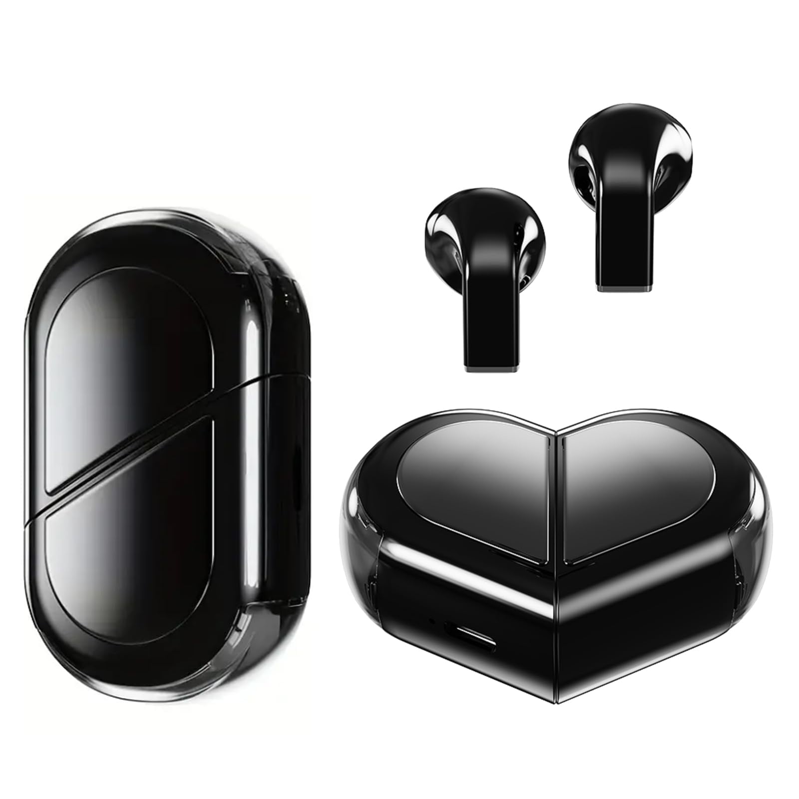 Pink Heart Wireless Earbuds for Girls Kids, Cute Small Mini Tiny ...