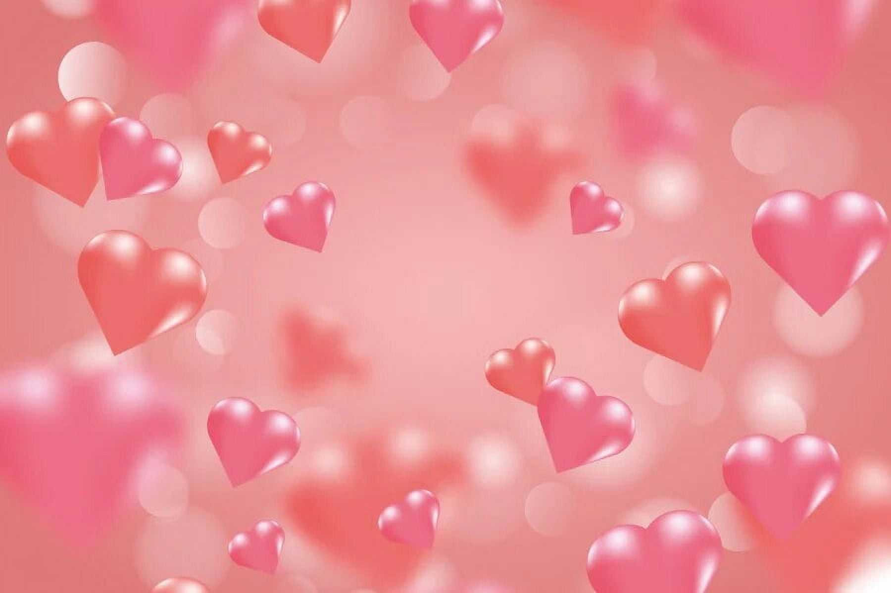 Pink Hearts Backdrop Sweet Lip Butterfly Wall Wedding Party Inter Decor ...