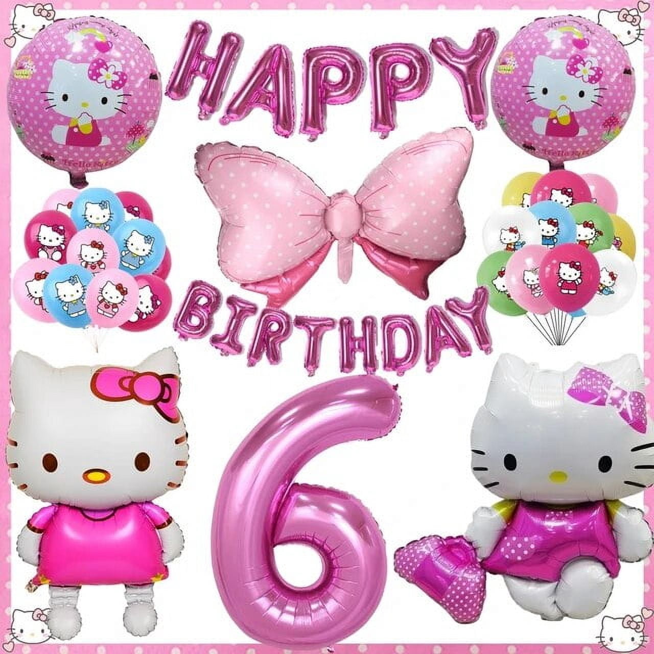 Pink Hello Kitty Birthday Party Decoration Plate Disposable Tableware ...