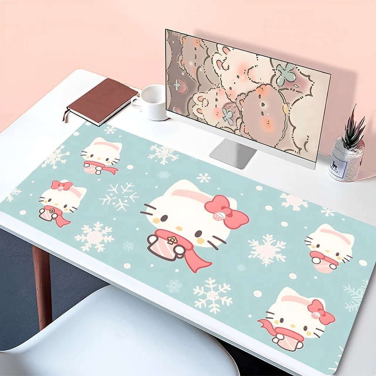 Pink Hello Kitty Mouse Pad Computer Gaming Anime Keyboard Rug Kawaii ...