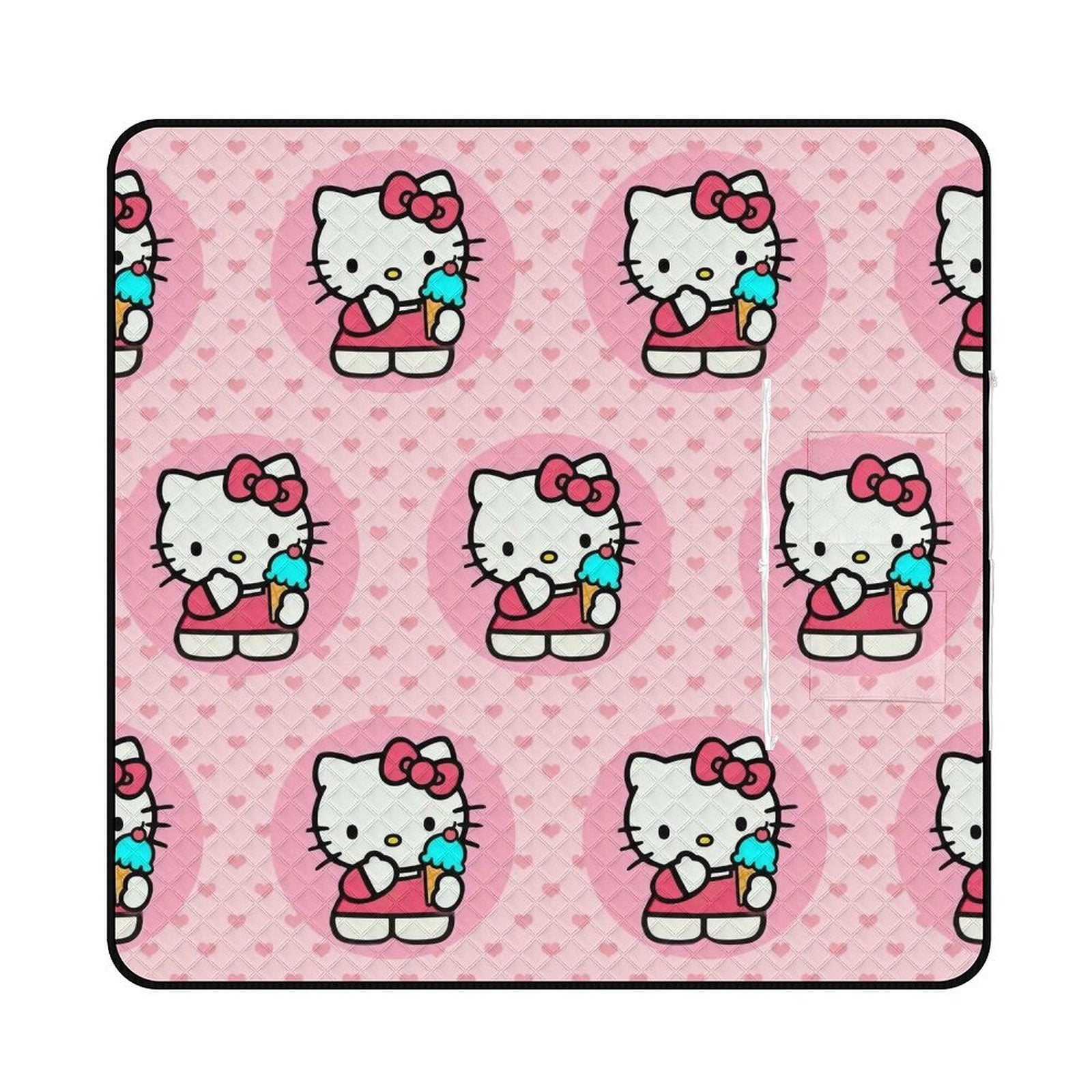 Pink Hello Kitty Picnic Blankets 78"x78" Extra Large Outdoor Blanket ...