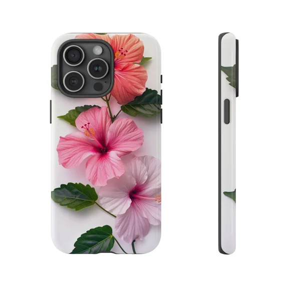 Pink Hibiscus Hawaii Flower Tropical Case for iPhone 17 through 11 Pro ...