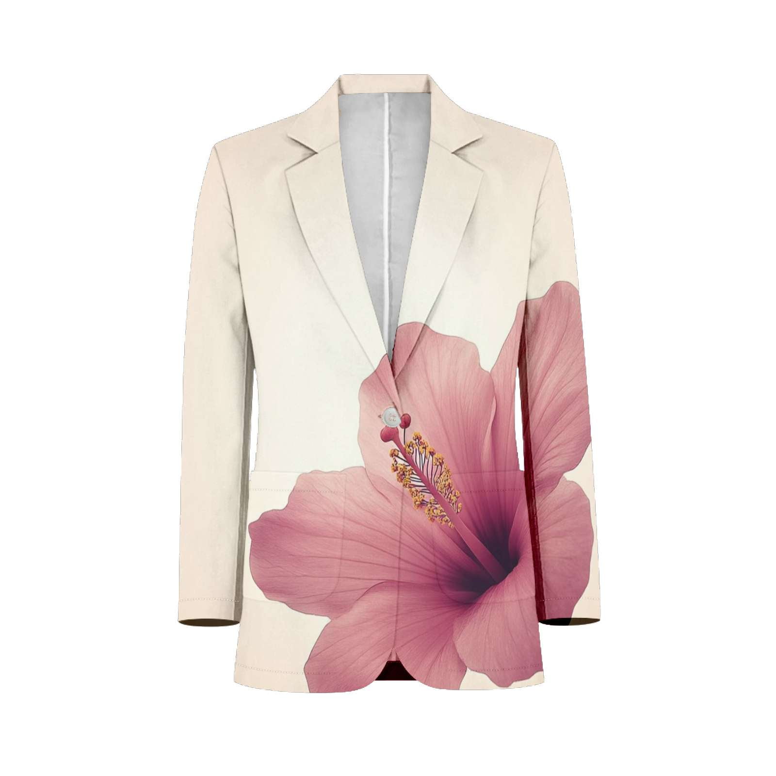 Pink Hibiscus Soft Gentle Bloom Customized Men's Suits full man Shawl ...