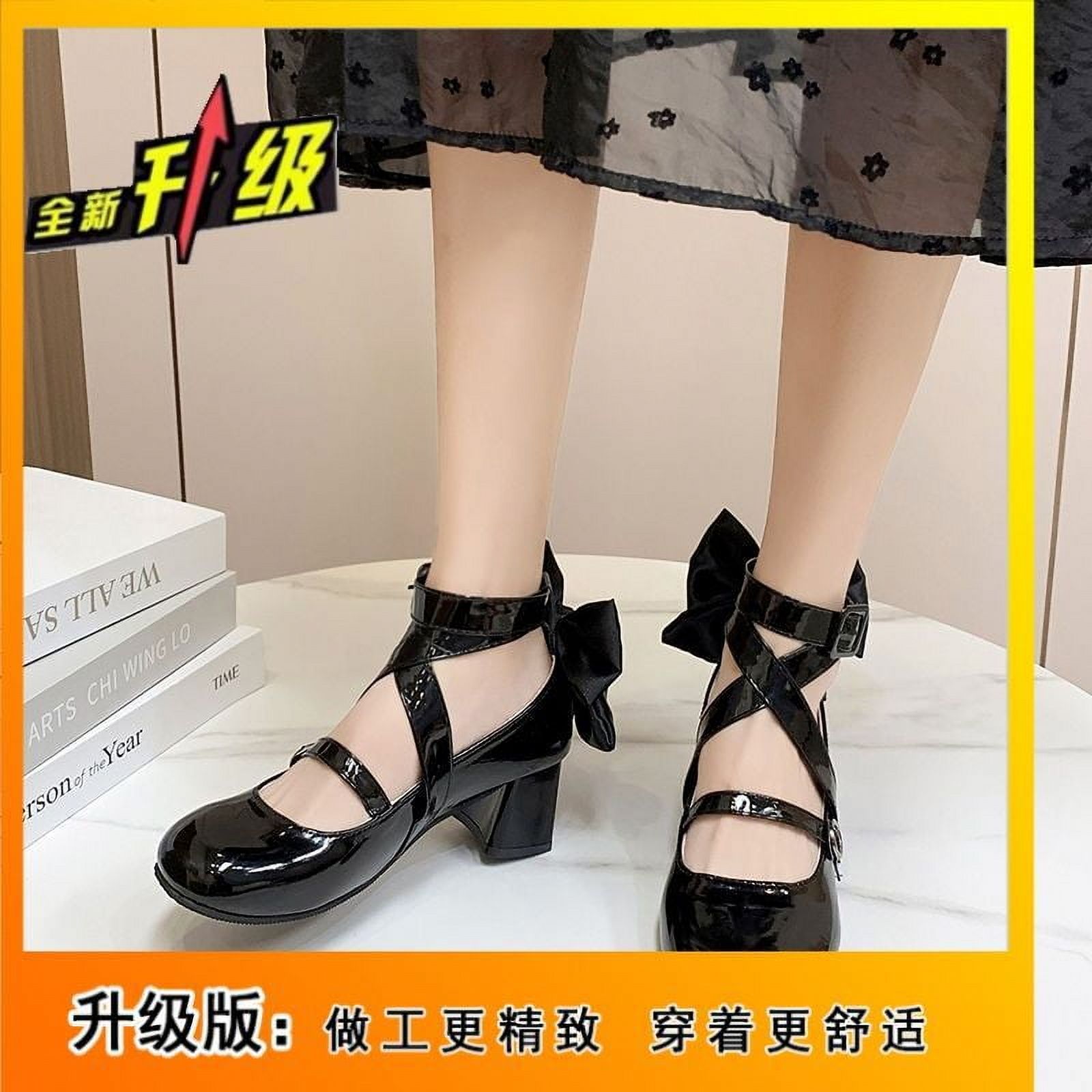 HHH Pink High Heels Original Genuine Lolita Cute Chunky Heel Soft Girl ...