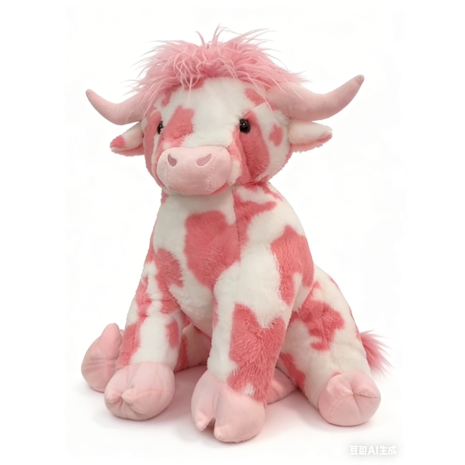 Pink Highland Cow Plush,20"Cute Cow Plush Stuffed Animal Doll,Pink ...