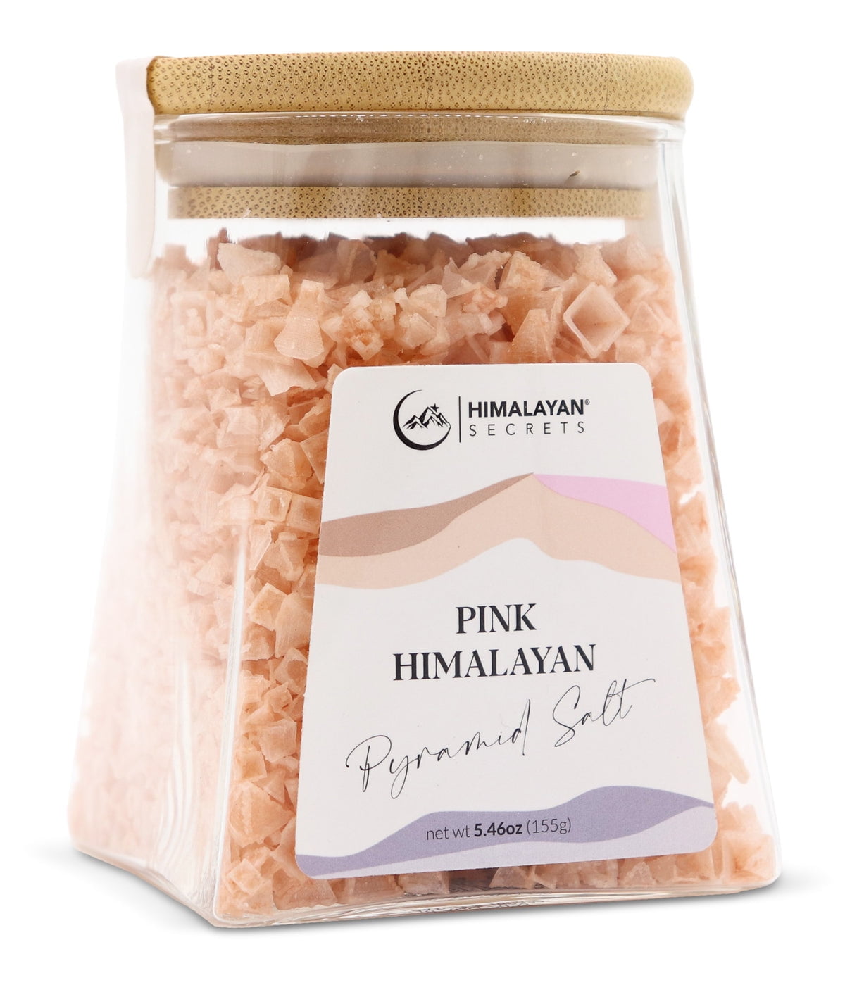 Pink Himalayan Pyramid Flake Salt - 155g Triangle Glass Jar - Walmart.com