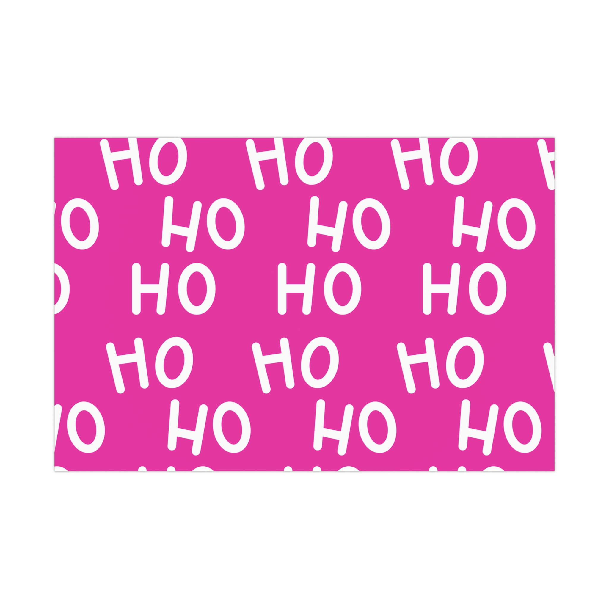 Pink HoHoHo Christmas Gift Wrapping Paper - Walmart.com