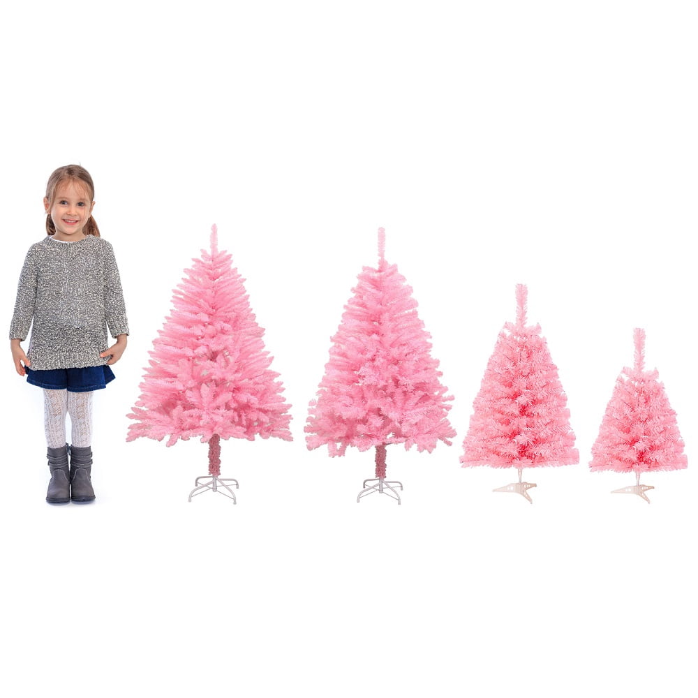 Pink Holiday Season Artificial PVC Christmas Tree Indoor Outdoor ...