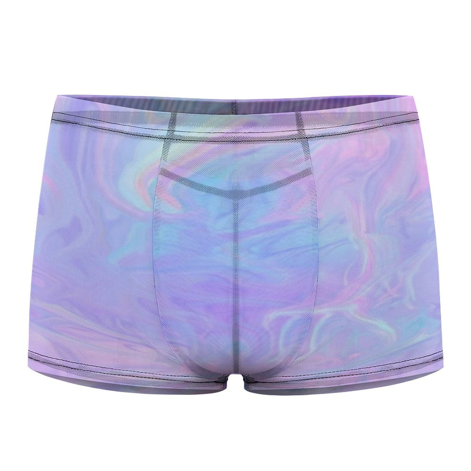 Pink Holographic Pastel Color Men's Mesh Boxer Briefs Cooling ...